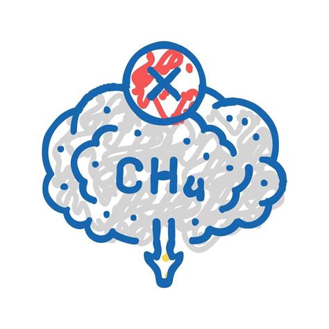 Methane Reduction Environmental Icon Doodle Illustration 62469768