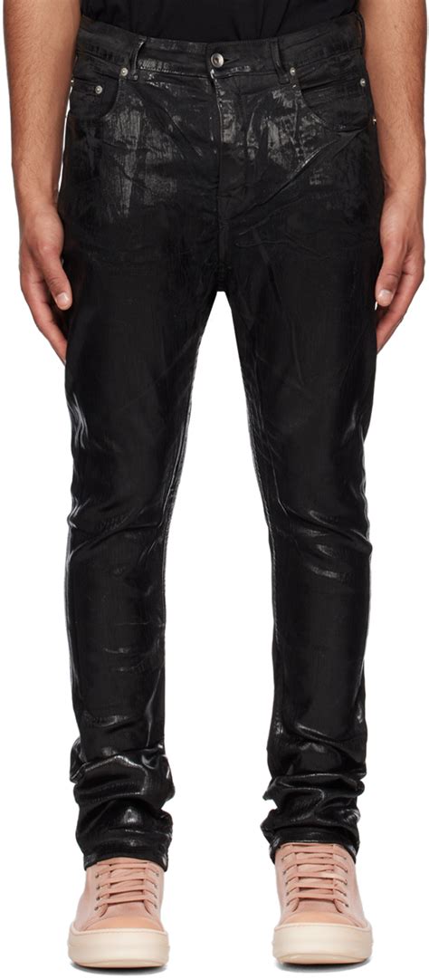 Rick Owens Drkshdw Tyrone Cut Denim Jeans In Black Modesens