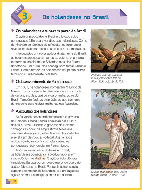 Relato Do 4º Ano Texto 6 Os Holandeses No Brasil Aprender A