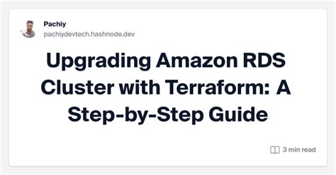 Pachiyappan Rajendran On Linkedin Upgrading Amazon Rds Cluster With