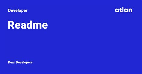 Readme Developer