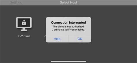 Connection Interruptedthe Client Is Not Authorizedcertificate Verification Failed · Issue