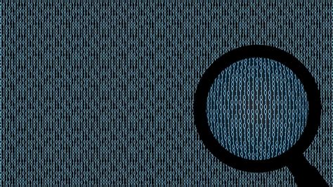 Premium Vector Magnifying Glass With Binary Code On A Black Background Vector Illustration