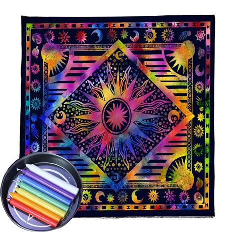 Ciyison Altars Cloth Tarots Table Cloth Witchcrafts Square Alter