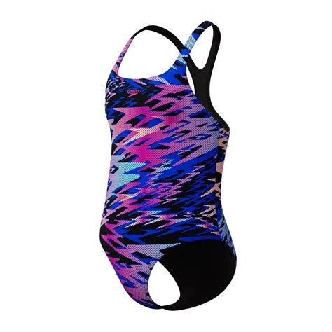 Badeanzug Mädchen Speedo Hyperboom Allover Medalist Decathlon