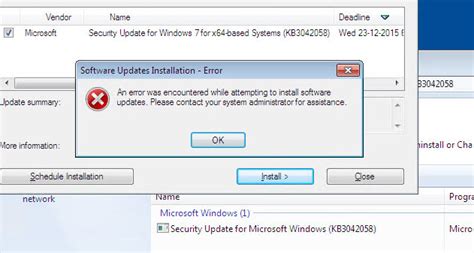 SCCM Failed To Initiate Installation Of Updates Error X