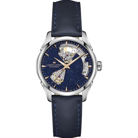 Hamilton Jazzmaster Open Heart 36 Mm Cadran En Aventurine Bleue