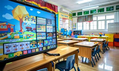 Modern Smart Classroom Premium Ai Generated Image