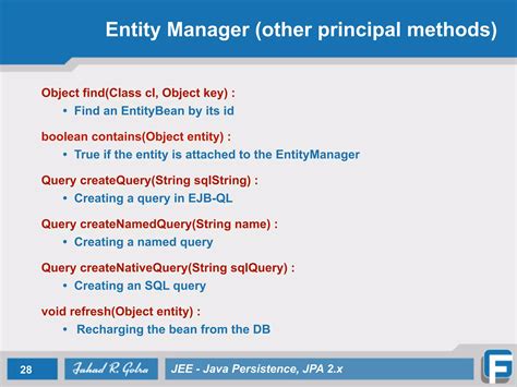Lecture 9 Java Persistence Jpa 2 Ppt