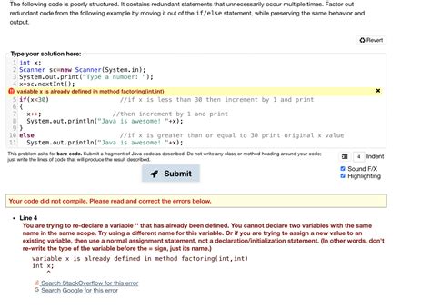 Solved The Following Code Is Poorly Structured It Contains