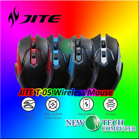 Jite T 05 T 06 T 10 Wireless Gaming Ergonomic Mouse For Office Home