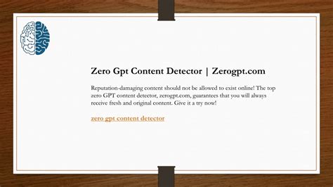 PPT Zero Gpt Content Detector Zerogpt Com PowerPoint Presentation Free Download ID 12832633