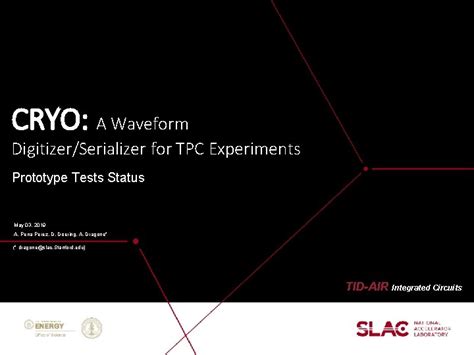 Cryo A Waveform Digitizerserializer For Tpc Experiments Prototype