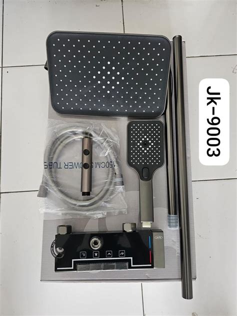 Jual Shower Coloumn Panas Dingin Stainless Shower Tiang Colomn Set Piano Black Piano Black