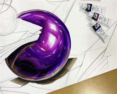 보라색 쓸거면 이렇게 그리기 튜토리얼 정물회화 제품 스케지