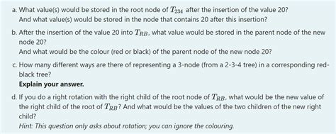 Solved Consider The Following 2 3 4 Tree T234 And A