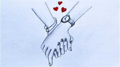 Couple Sketch Holding Hands