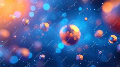 A Colorful Background With Bubbles And The Blue Backgroundwater Droplet