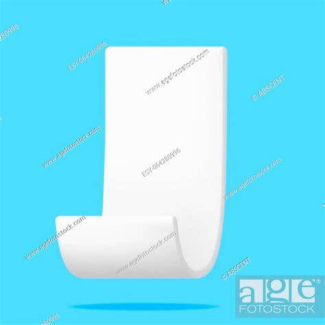 3d White Paper Scroll Isolated Vintage Scrolled Script With Copyspace Blank Stock Vector