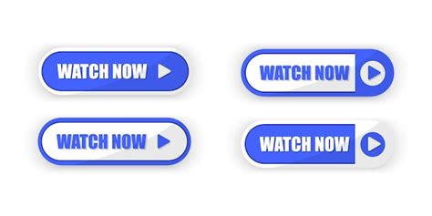 Premium Vector Watch Now Buttons Icon Set Watch Now Icon In Flat Style Vector Website Or App