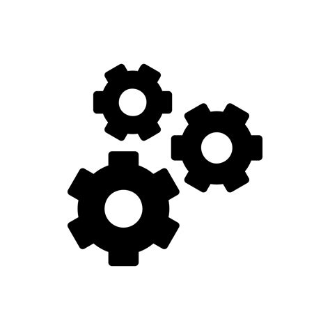 Configuration Icon For Setting Up The System With A Combination Of Gears 21479498 Vector Art At