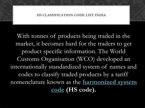 PPT HS Code List Search PowerPoint Presentation Free Download ID 9786042