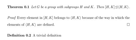 Spacing Vertical Space Between Proof And Theorem Environments Tex