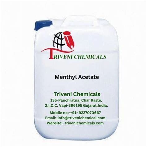 98 Min Menthyl Acetate Packaging Size Drum Liquid At Best Price In Vapi