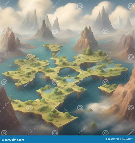 the plateau where floating islands represent different elements and