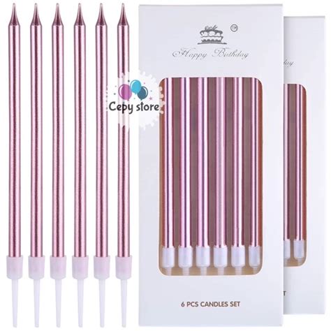 Jual Lilin Ulang Tahun Lilin Ulang Tahun Panjang Pink Muda Shopee Indonesia