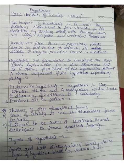 Hypothesis Basic Element Of Scientific Method Pdf