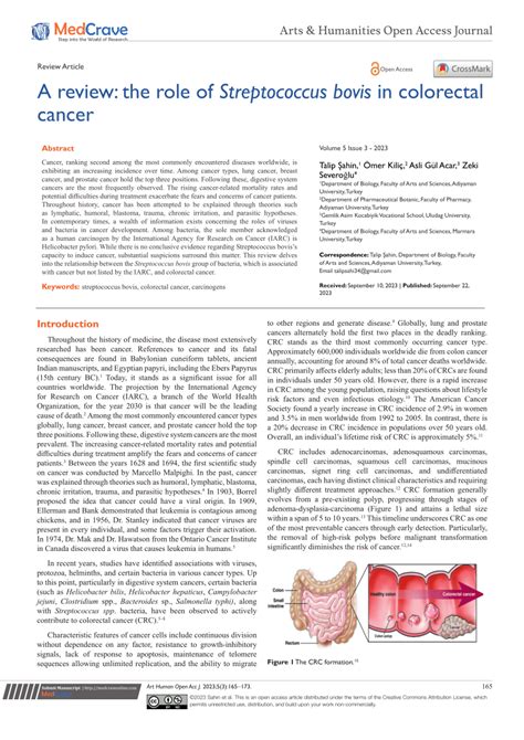 Pdf A Review The Role Of Streptococcus Bovis In Colon Cancer