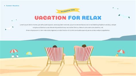 Ppt 발표자료 빠르게 만드는 방법은 여름 휴가 해변 일러스트 바캉스 Ppt 휴양지 여행사 상품소개 템플릿으로 10분 완성 예스폼 Ppt