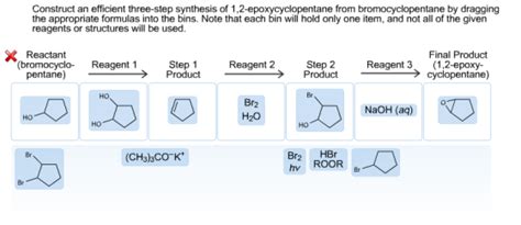 Construct An Efficient Three Step Synthesis Of 12 Epoxycyclopentane
