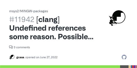 Clang Undefined References Some Reason Possible Code Generation Issues · Issue 11942