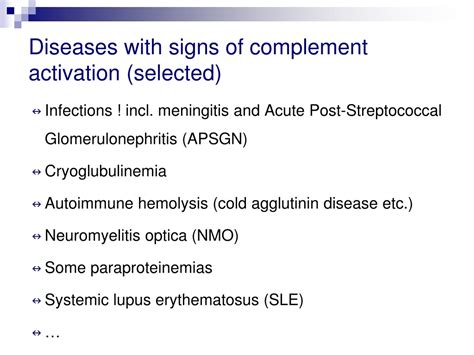 Ppt Complement System Functions And Dysregulation In Diseases