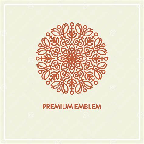 Conceptual Template Vector Round Logo Design And Monogram Concept In