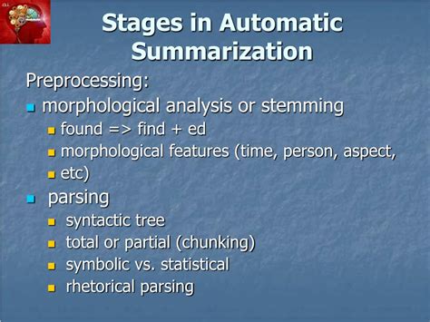 Ppt Automatic Text Summarization Introduction And Research Problems