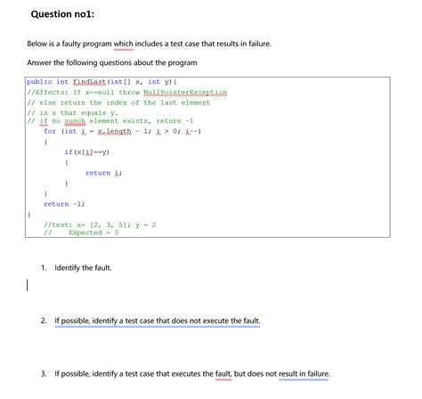Solved Public Int Findlastint X Int Y Effects If