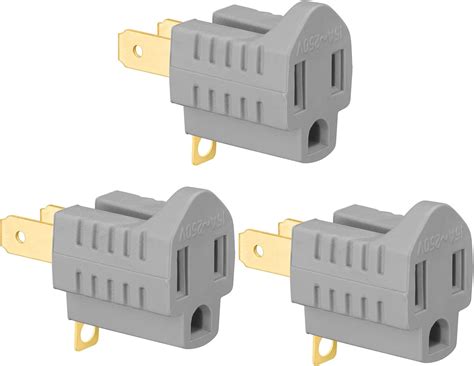 Measupro 3 Prong To 2 Prong Grounding Adapter Plug 4