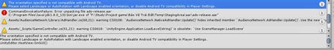 CommandInvokationFailure Error Unpacking File Ads Release Aar Unity Services Unity Discussions