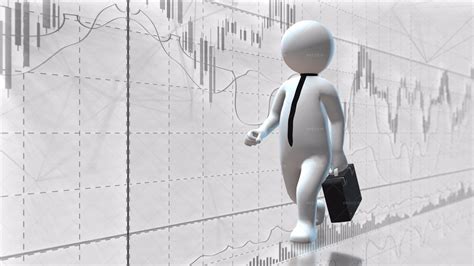 3d Businessman Stick Figure With Stocks Graphics Motion Array