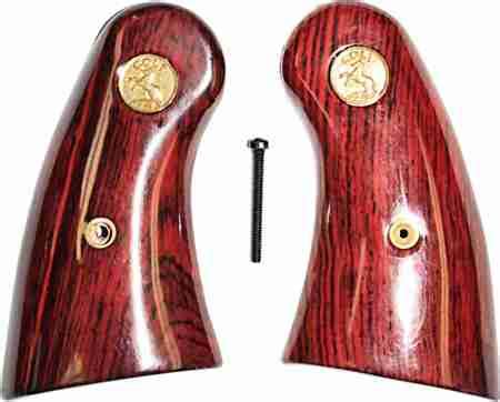 Colt Python I Frame Rosewood Grips Small Panel With Medallions