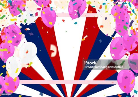 파티 휴일 생일 프로모션 카드 포스터에 대한 현실적인 풍선 배경 벡터 일러스트 레이 션 3차원 형태에 대한 스톡 벡터 아트 및 기타 이미지 Istock