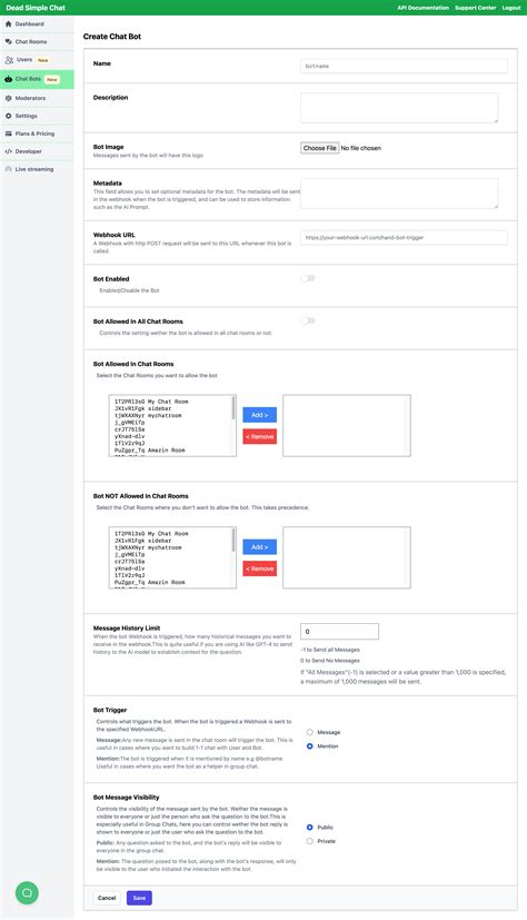 How To Create Your First Bot Deadsimplechat Developer Hub