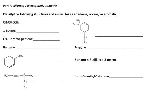 solved classify the following structures and molecules as an
