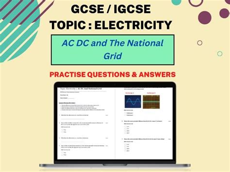 GCSE IGCSE Physics AC DC Self Assessment Questions Answers 2023 Teaching Resources