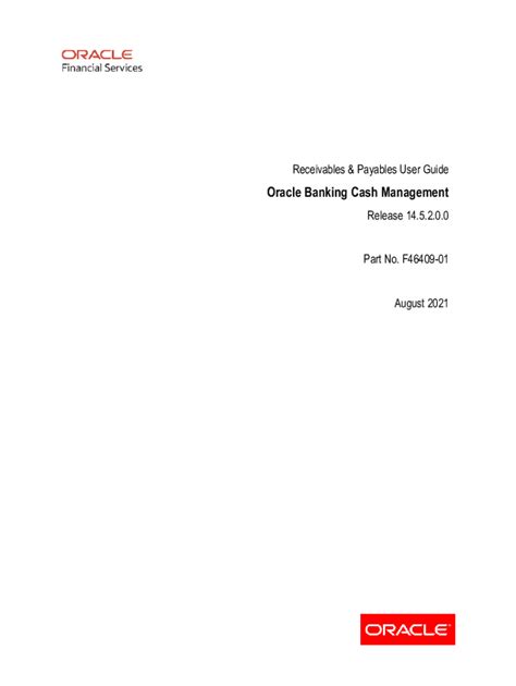 Fillable Online Licensing Guide Oracle Banking Cash Management Release 145200 Part Fax
