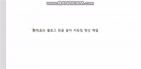 제대로 알아보는 한글 글자 지워짐 현상 해결 방법 네이버 블로그