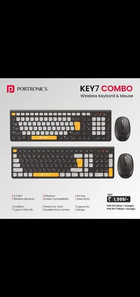 Portronics Key2 Combo Multimedia Wireless Keyboard And Mouse Combo In Odisha At ₹ 1000 Piece